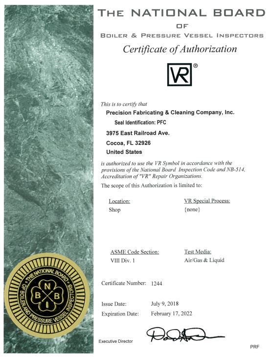 Valve Repair (VR) Certification - The Precision Companies
